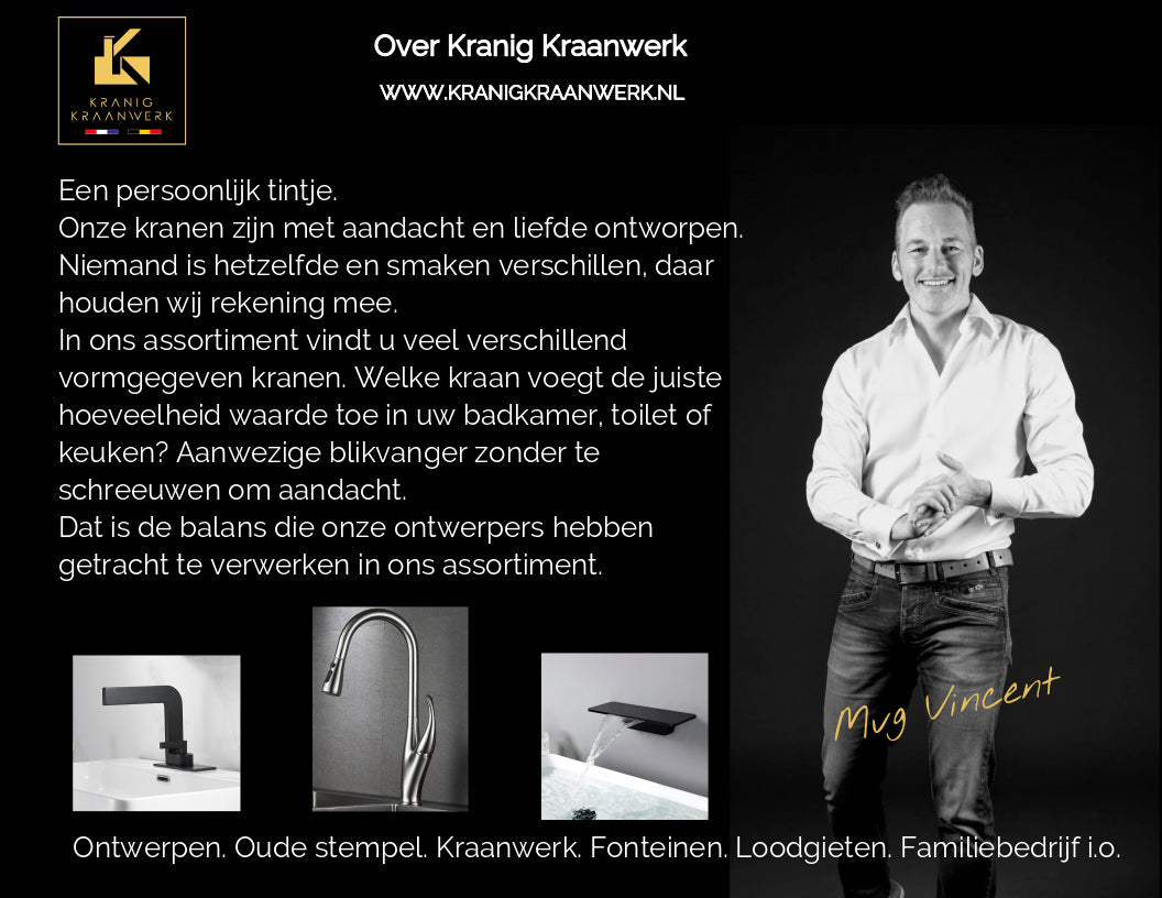 Design kraan | Sensorkraan | Koud waterkraan | De Stoter – Kranig Kraanwerk