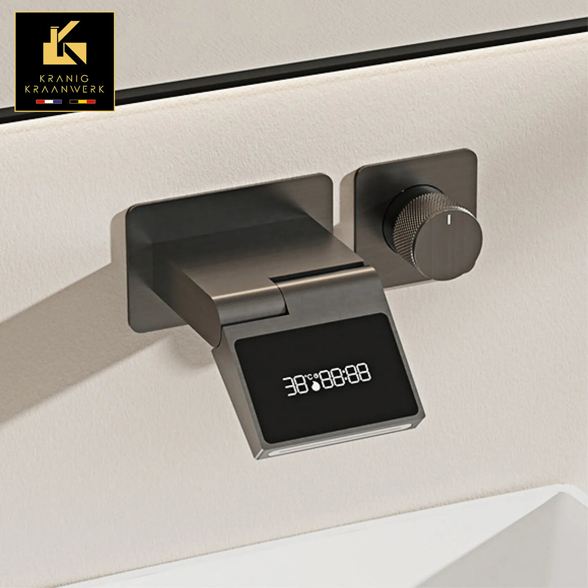 Ligbadkraan met timer en temperatuur display | Inbouw montage | Allenc ...